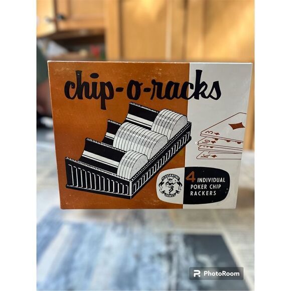 Pleasantime Games | Games | Vintage Poker Chiporacks Set Of 4 Bakelite ...